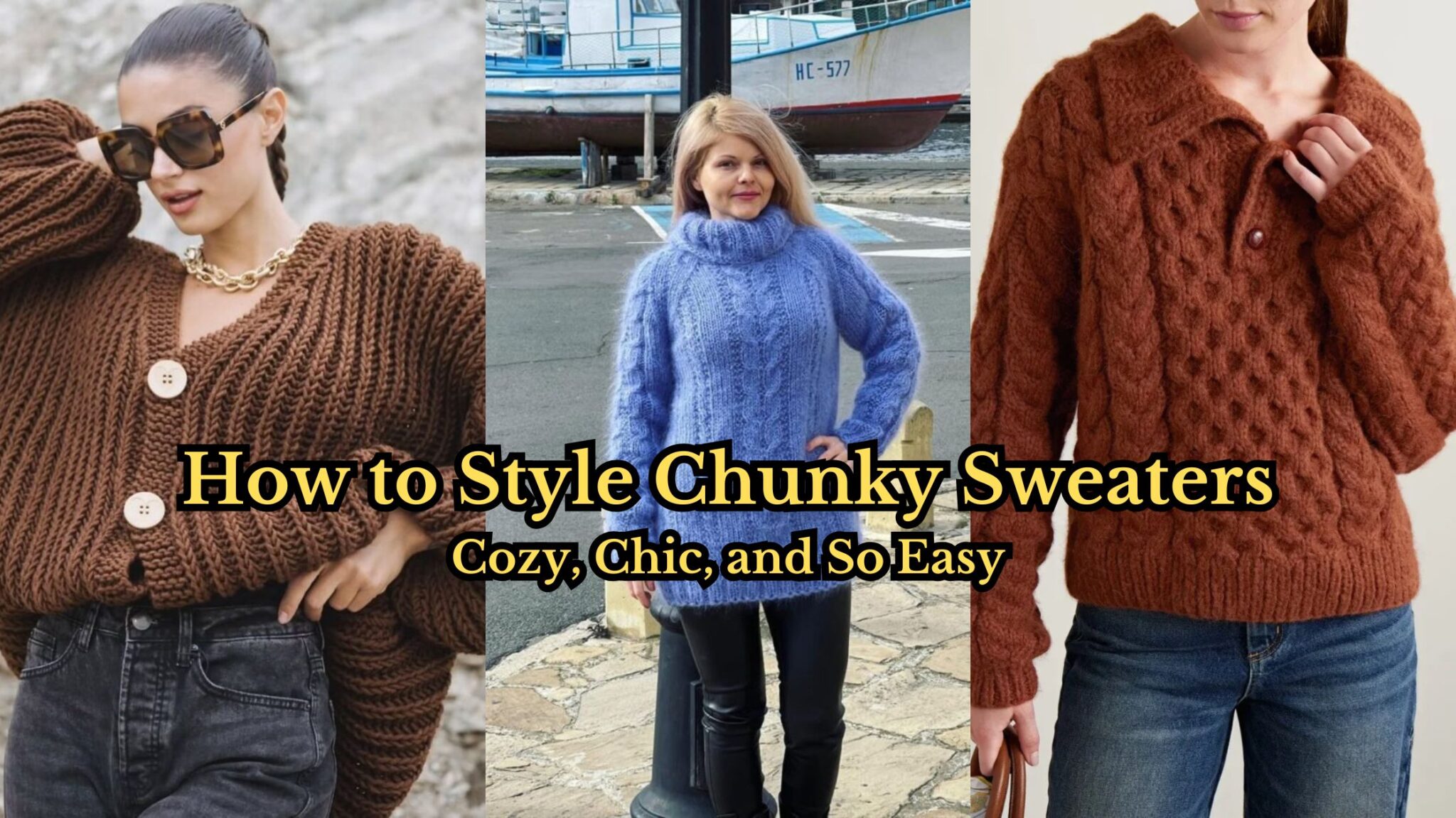 How to Style Chunky Sweaters: Cozy, Chic, and So Easy - Outfit for Women