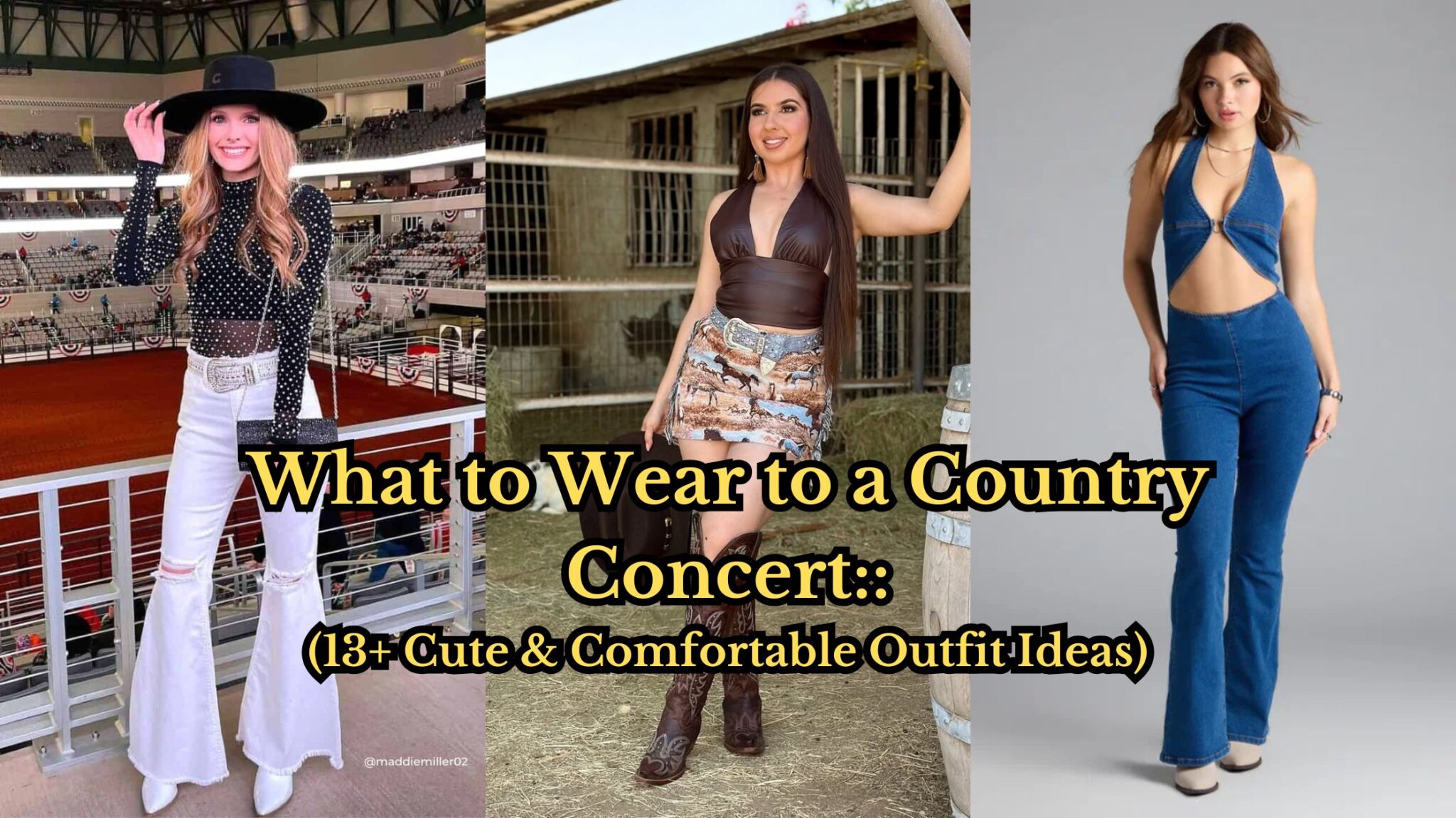 What to Wear to a Country Concert: 13+ Cute & Comfortable Outfit Ideas ...